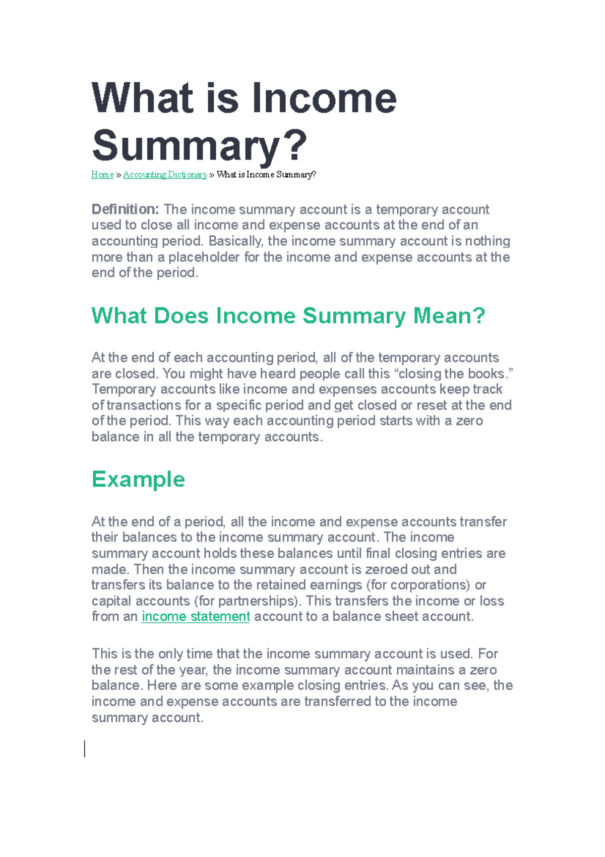 Income Summary - Party Experts, an events planning entity owned by Ram ...