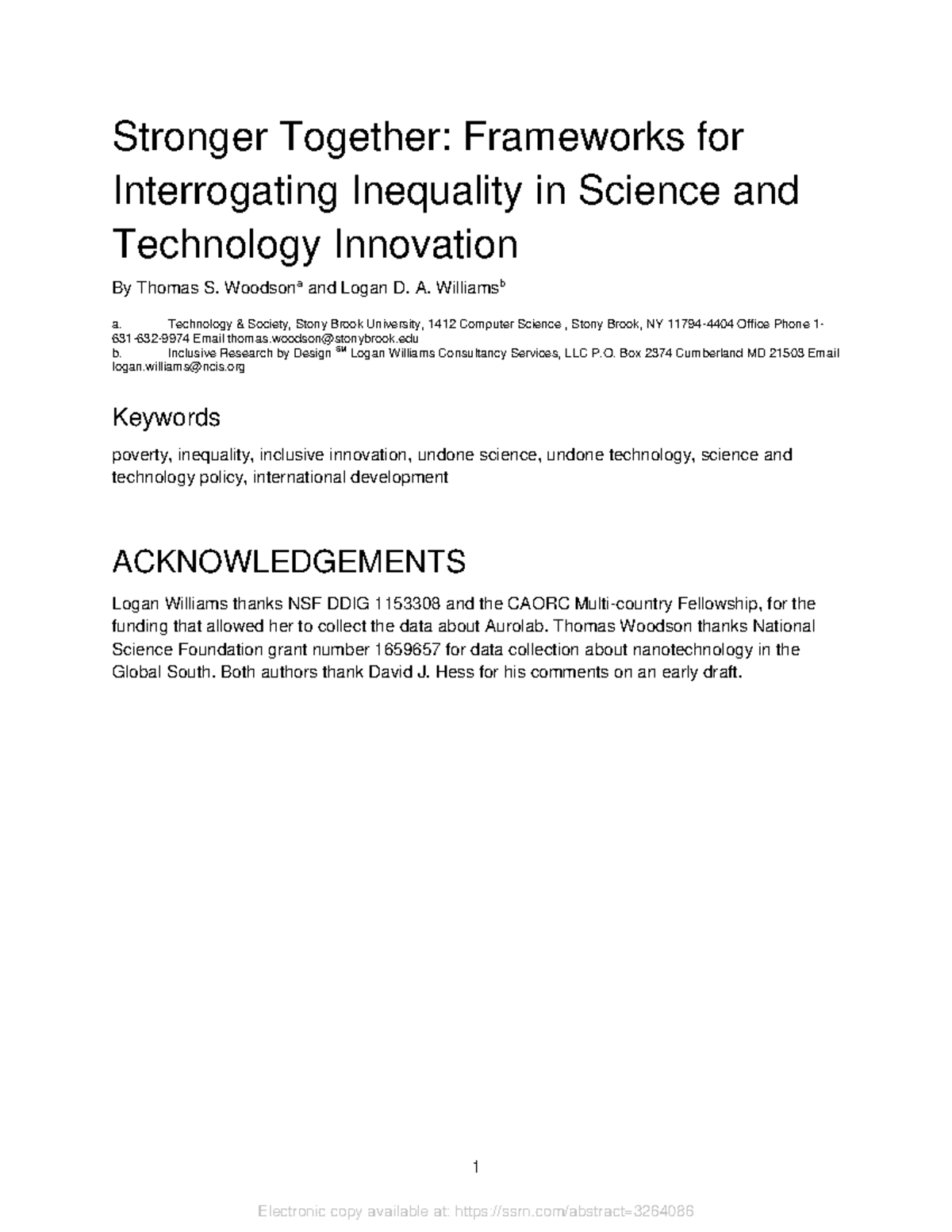 SSRN-id3264086 - SSRN - 1 Stronger Together: Frameworks for ...