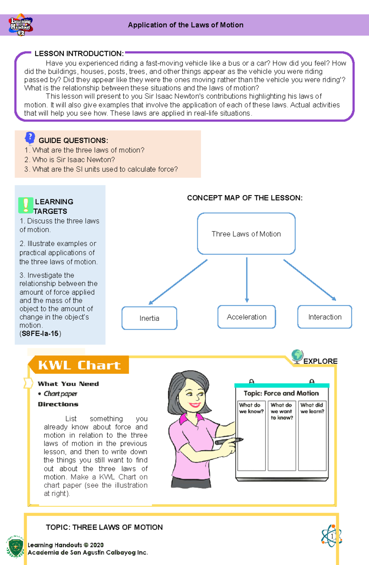 Science 8 - 2nd Week - Module - Application of the Laws of Motion ...