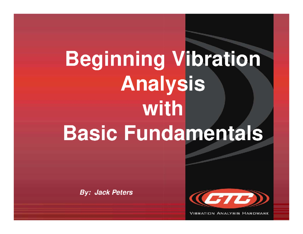 01 Beginning Vibration Analysis - Beginning Vibration Analysis with ...