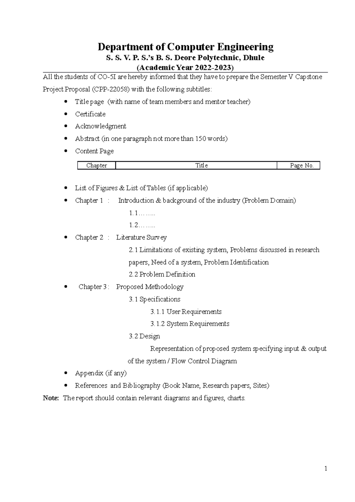 Cpp Project Report Contents And Formatting Department Of Computer