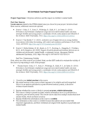 SCI-214 assignment mod 4 - Part One: Research Overview Air pollution is ...