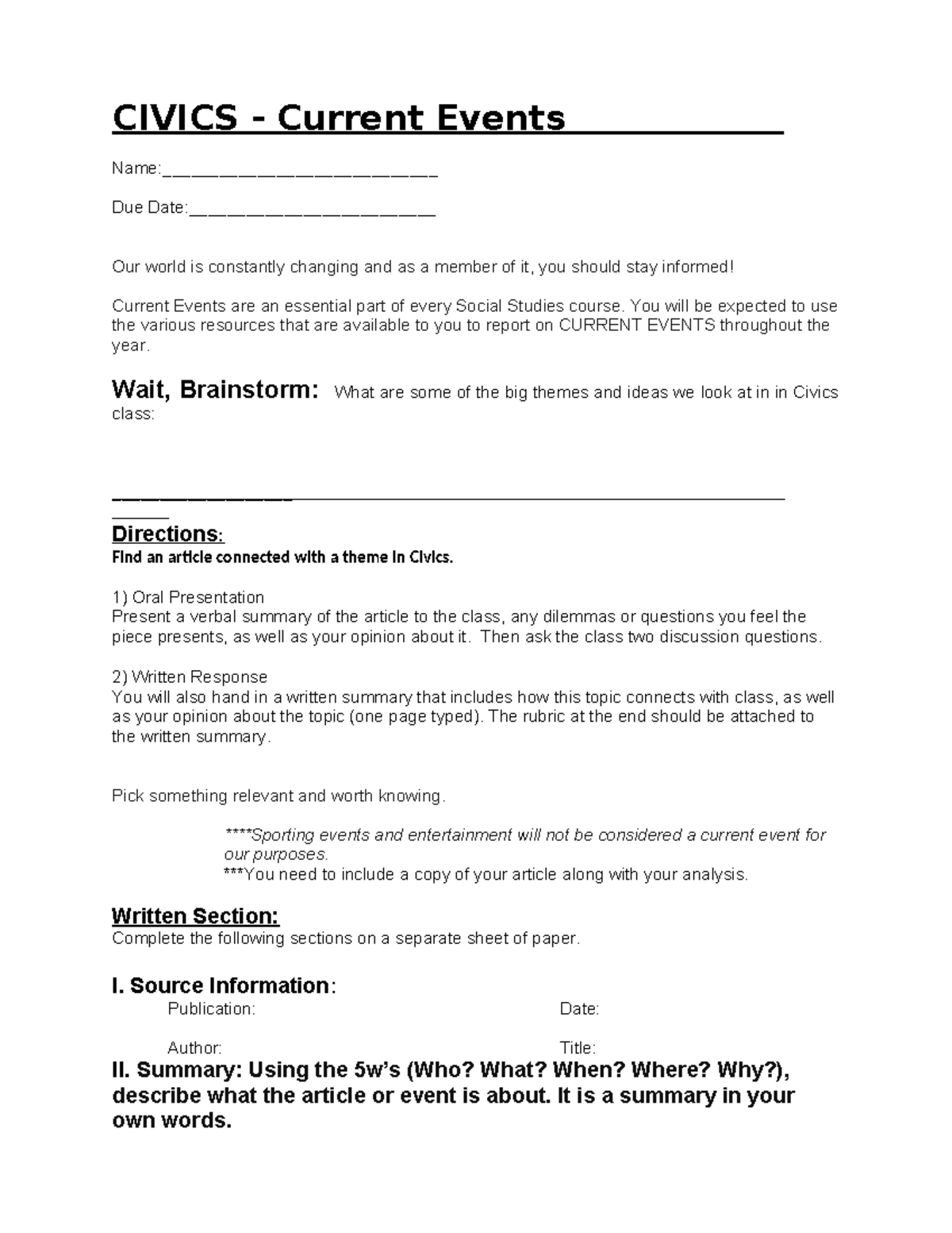 CHV2O-Current Events - answer key for types of industry - CIVICS ...