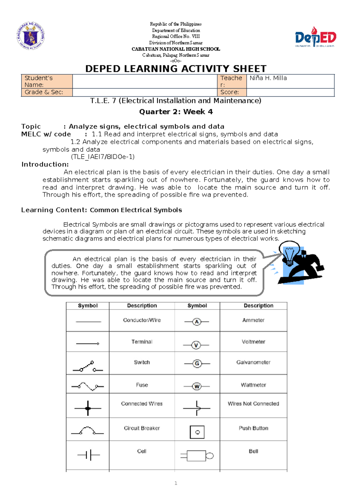 LAS4 in EIM 8 splices - Republic of the Philippines Department of ...