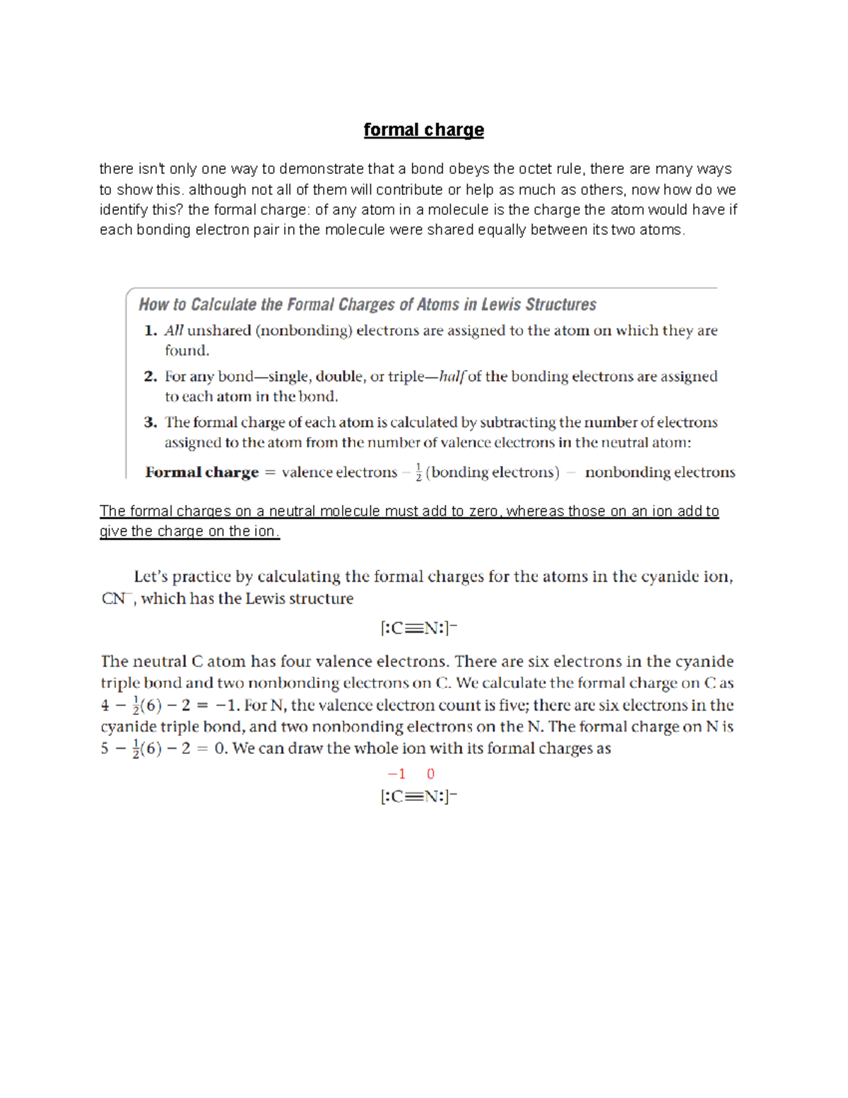Formal charge and resonance structures - formal charge there isn't only ...