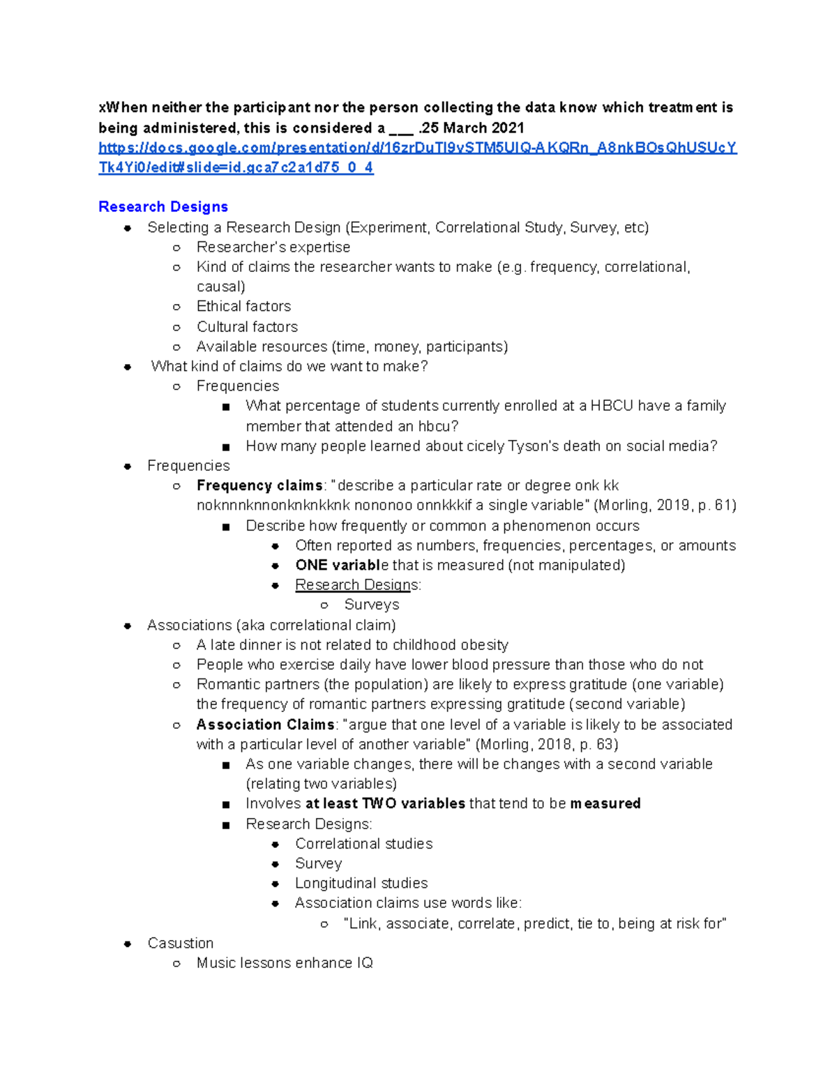 Psych 002 unit 3 lecture notes full - xWhen neither the participant nor ...