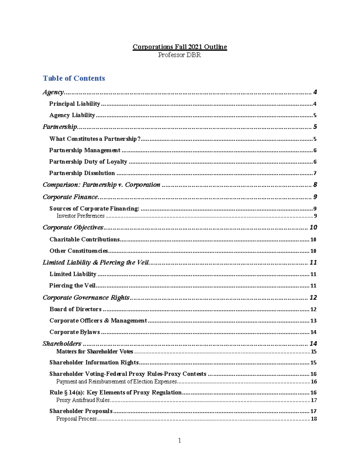 -DBR Corporations Outline 2021 – Charts - Corporations Fall 2021 ...