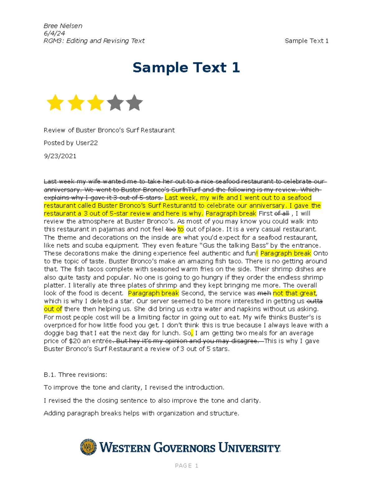 RGM3 Task 3 - Bree Nielsen 6/4/ RGM3: Editing and Revising Text Sample ... RGM3 Task 3 - Bree Nielsen 6/4/ RGM3: Editing and Revising Text Sample ...