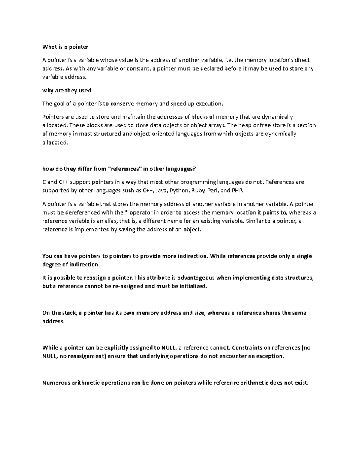 What Is A Pointer Good What Is A Pointer A Pointer Is A Variable Whose Value Is The Address