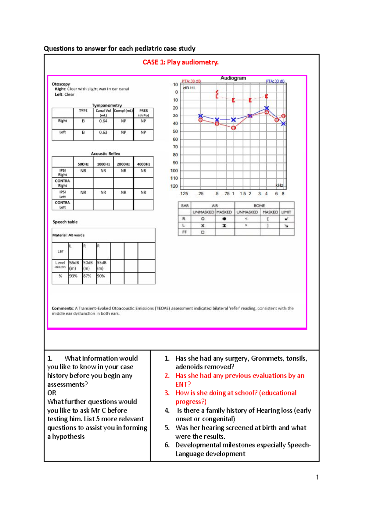 Sample/practice exam, questions and answers - Questions to answer for ...