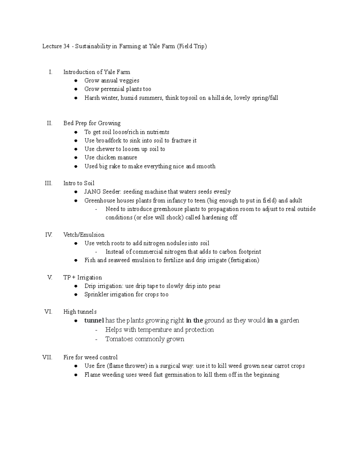 Lecture 35 - Sustainability in Farming at Yale Farm (Field Trip ...