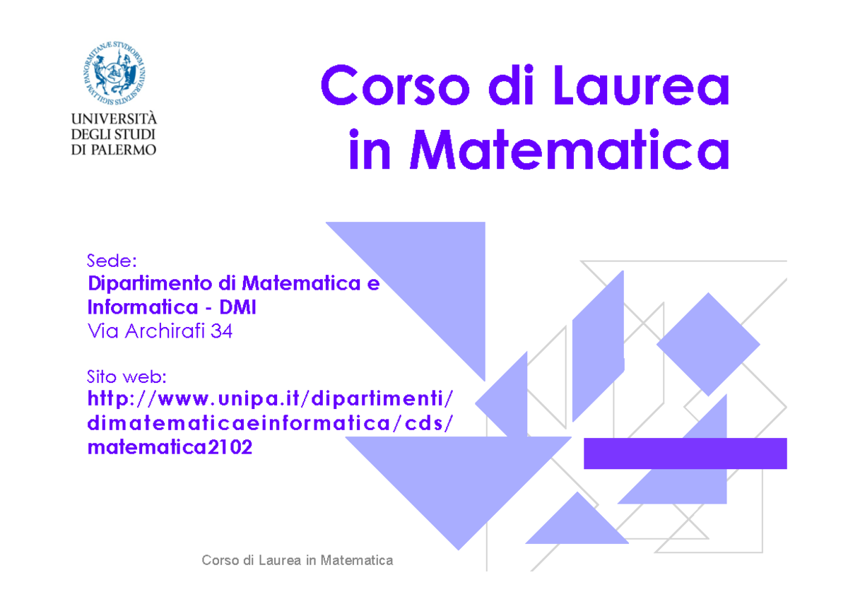 Matematica 21-22 - Analisi, appunti - Corso di Laurea in Matematica ...