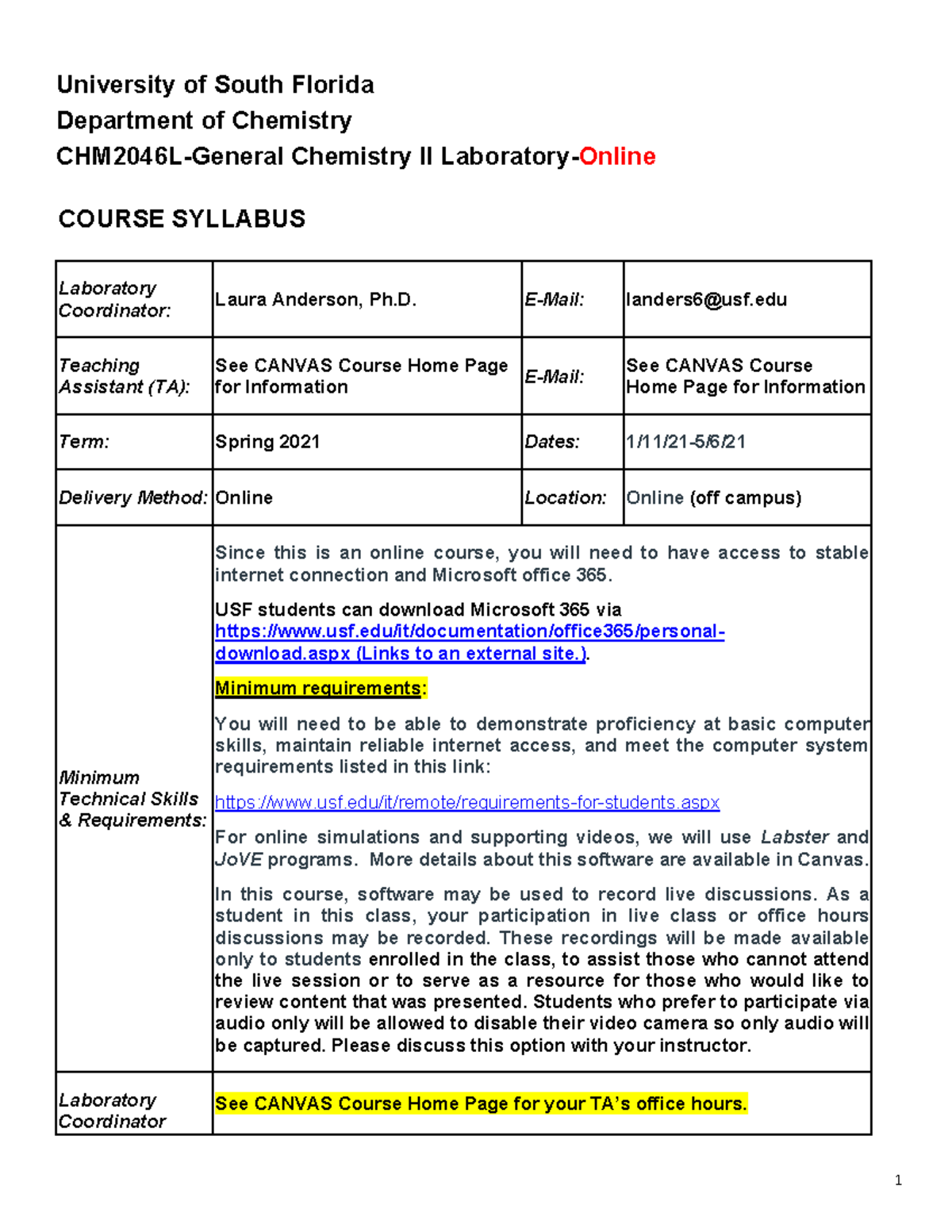 CHM2046L Syllabus S21 Online University Of South Florida Department chm2046l-syllabus-s21-online-university-of-south-florida-department