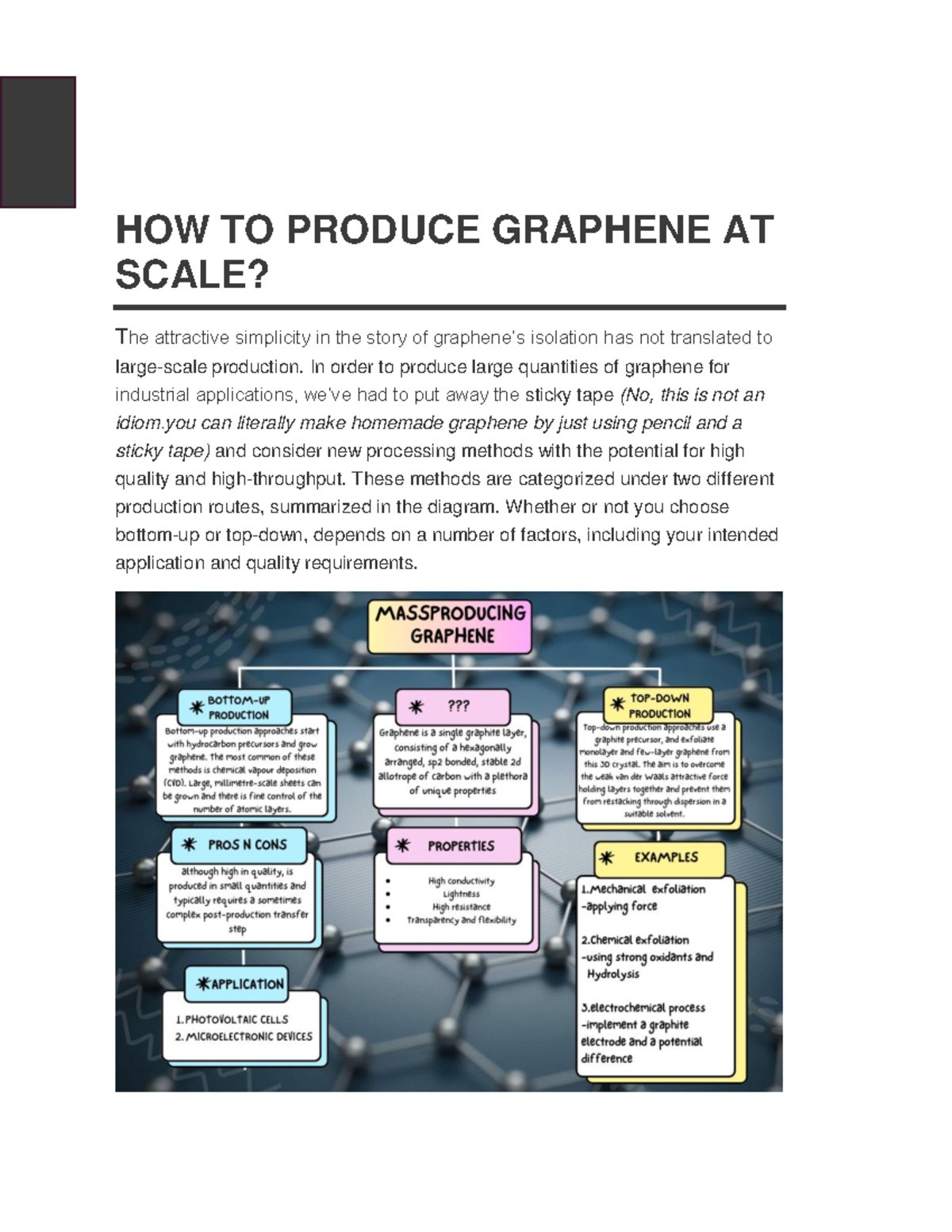 Lol - Graphene - HOW TO PRODUCE GRAPHENE AT SCALE? The attractive ...
