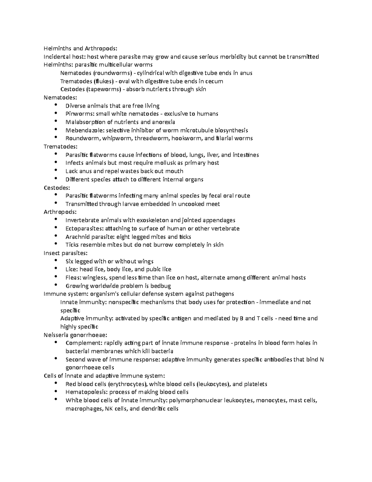 Microbiology lecture twenty - Helminths and Arthropods: Incidental host ...