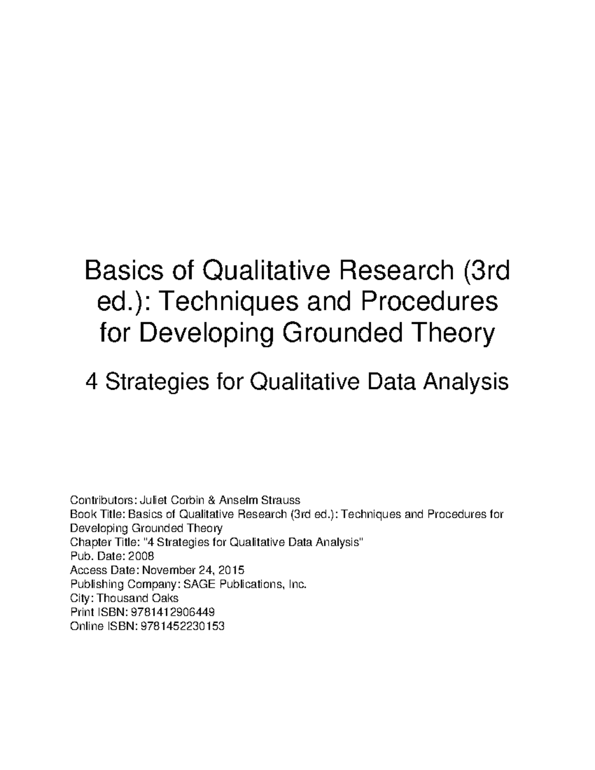 4 Strategies for Qualitative Data Analysis - Basics of Qualitative ...