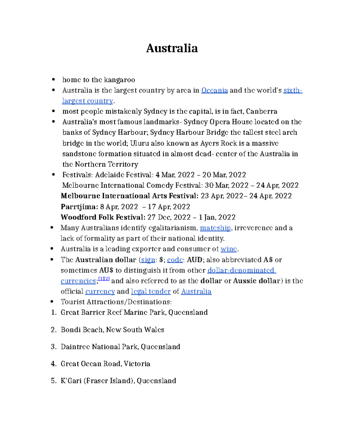 Australia - hope will help - Australia home to the kangaroo Australia ...