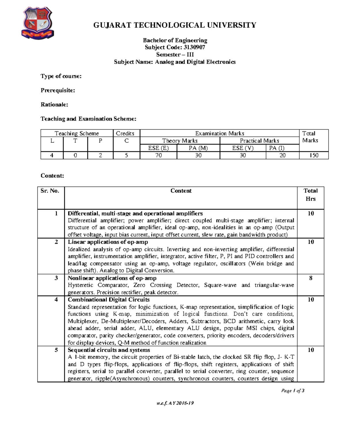 3130907 Analog-and-Digital-Electronics - GUJARAT TECHNOLOGICAL ...