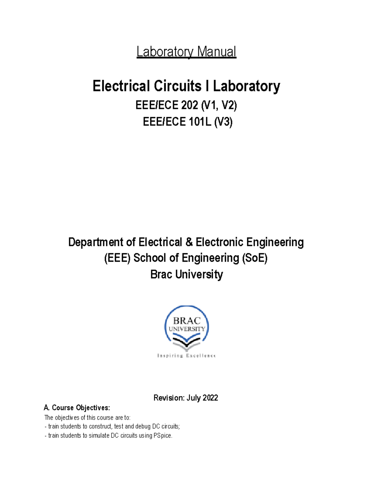[OLD] EEE101L Electrical Circuits I Laboratory - Laboratory Manual ...