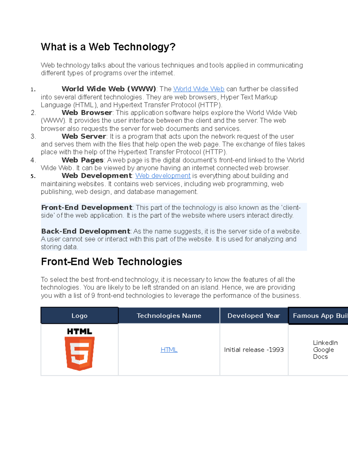 Web development is accompanied by specific techniques and rules that ...