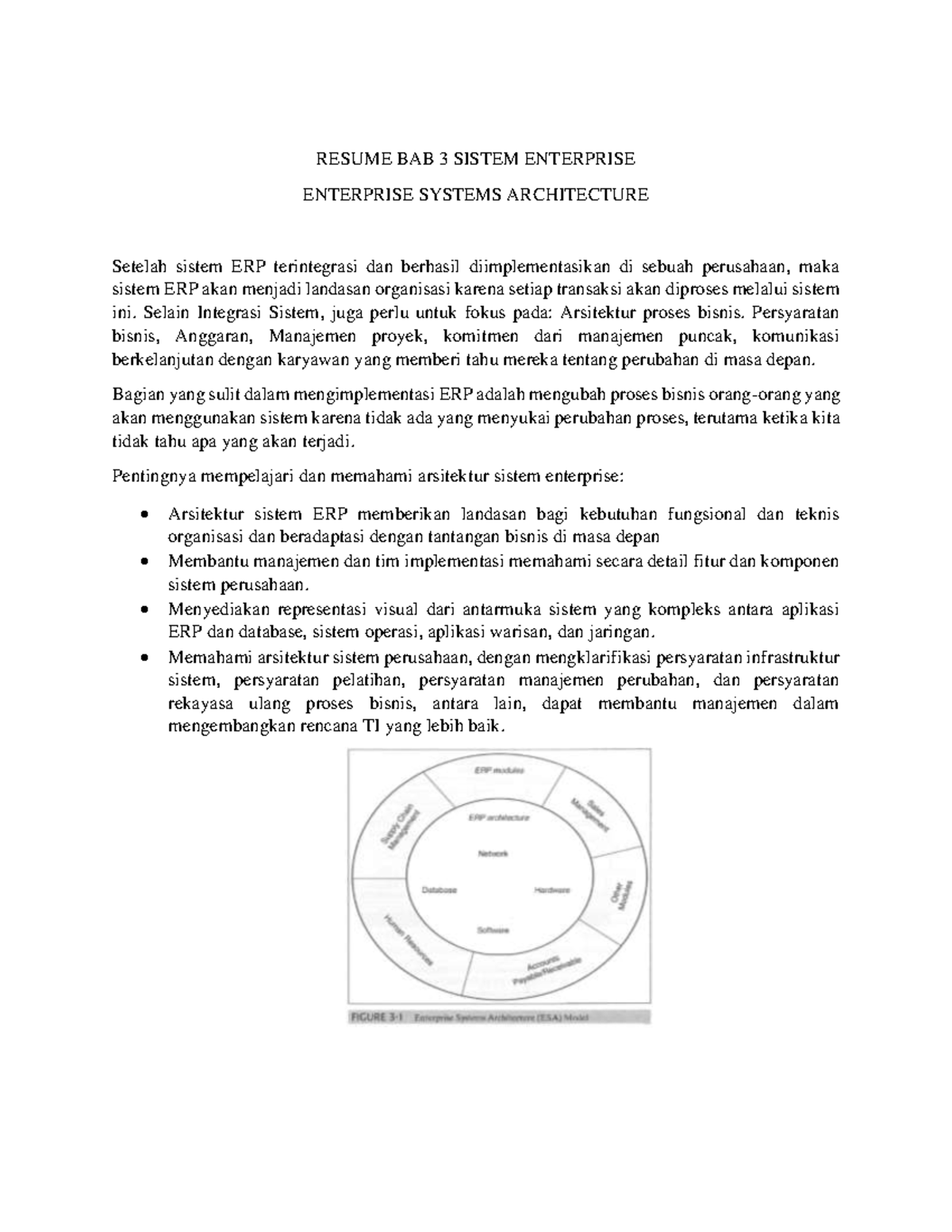 Enterprise Systems Architecture - RESUME BAB 3 SISTEM ENTERPRISE ENTERPRISE SYSTEMS ARCHITECTURE ...
