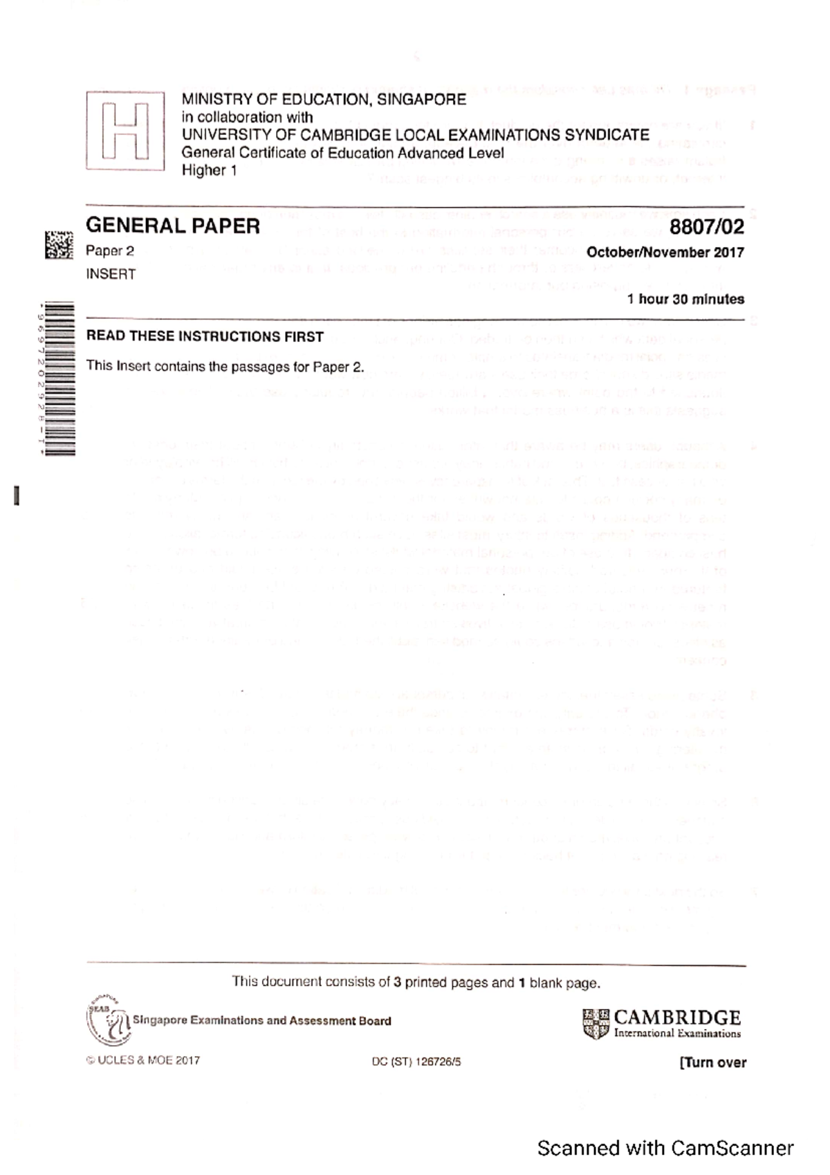 gp paper 2 insert - h1 - General Paper - Studocu