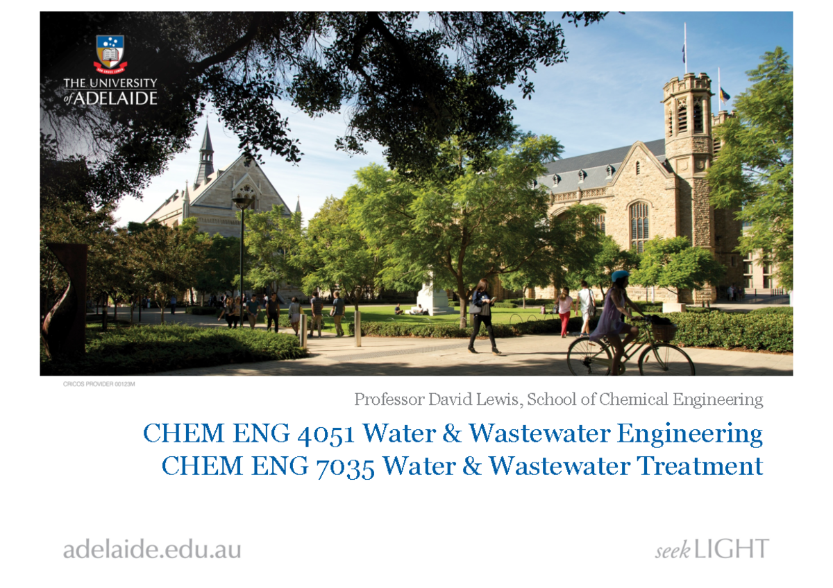 Wk4 Lecture - Chemical characteristics of water - Professor David Lewis ...