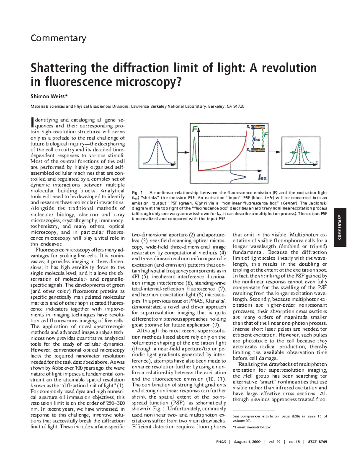 Shattering the diffraction limit of ligh - Commentary Shattering the ...