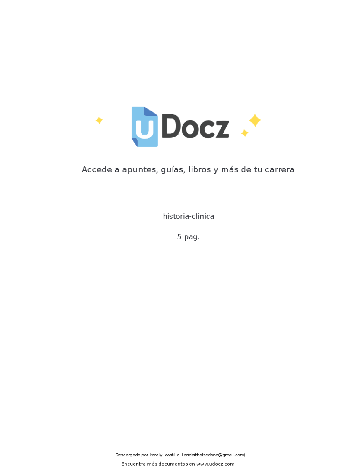 Historia clinica 109060 downloable 1522993 - Accede a apuntes, guías ...