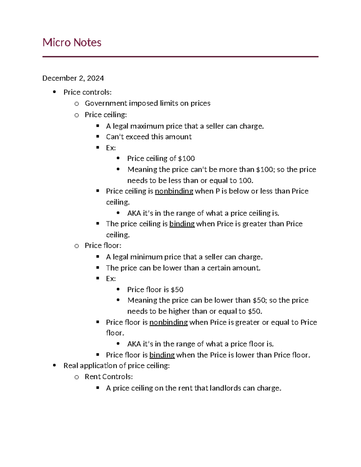 Micro Dec Notes - .ljdioje - Micro Notes December 2, 2024 Price ...