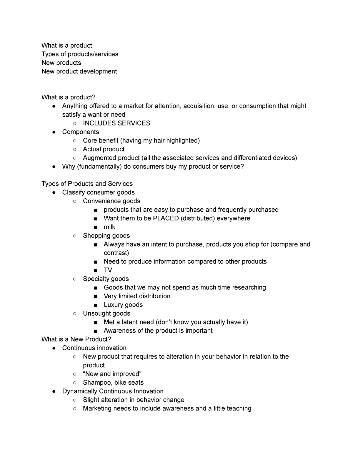 MKTG Ch 10: Developing New Products and Services - Google Docs - What ...