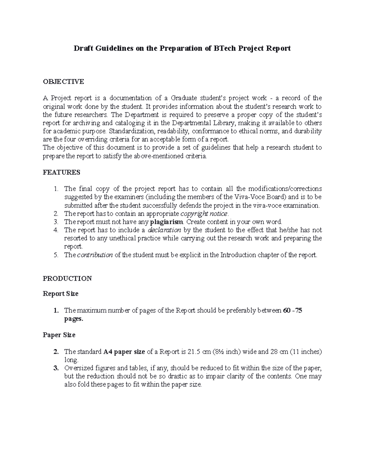 1. Project File Guidelines 1695194273 - Draft Guidelines on the Preparation of BTech Project ...