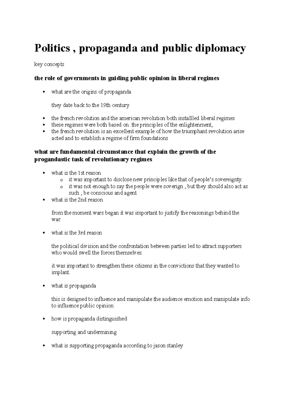 Politics, propaganda and public diplomacy - Politics , propaganda and ...