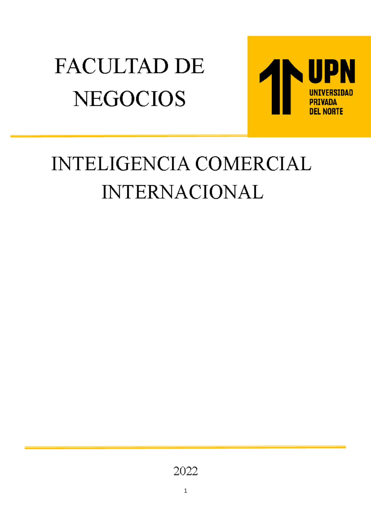 T1 Inteligencia Comercial Internacional 2022 Facultad De Negocios