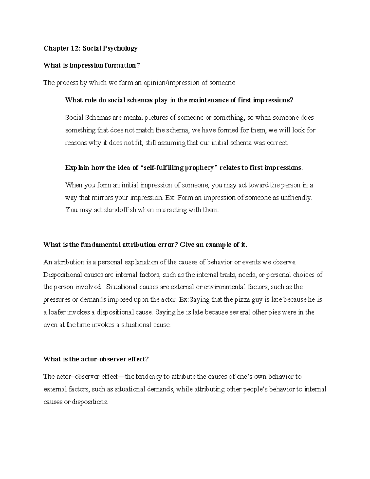 PSYC 1301 E3-13 - Social Psychology - Chapter 12: Social Psychology ...