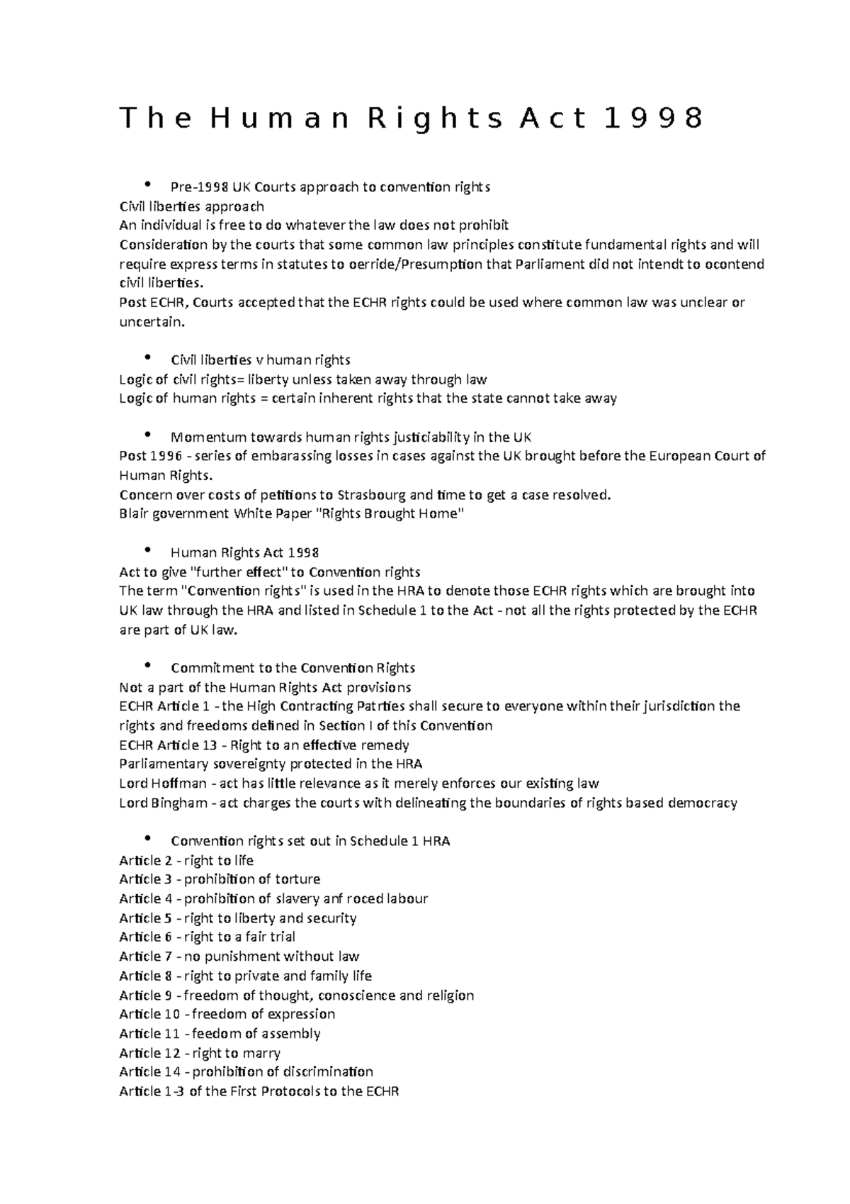 The Human Rights Act 1998 - T h e H u m a n R i g h t s A c t 1 9 9 8 ...