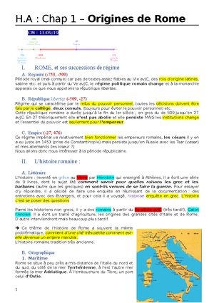 Chapitre 1 les origines de romes - La république romaine : Chapitre 1 ...