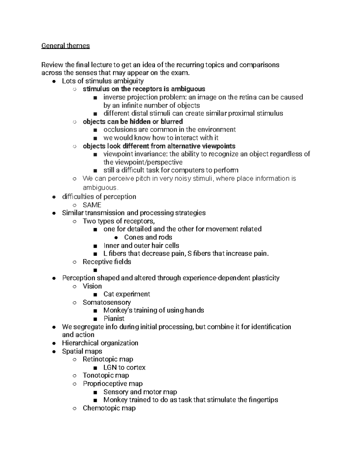 Copy of COGS101A Final RVW - General themes Review the final lecture to ...