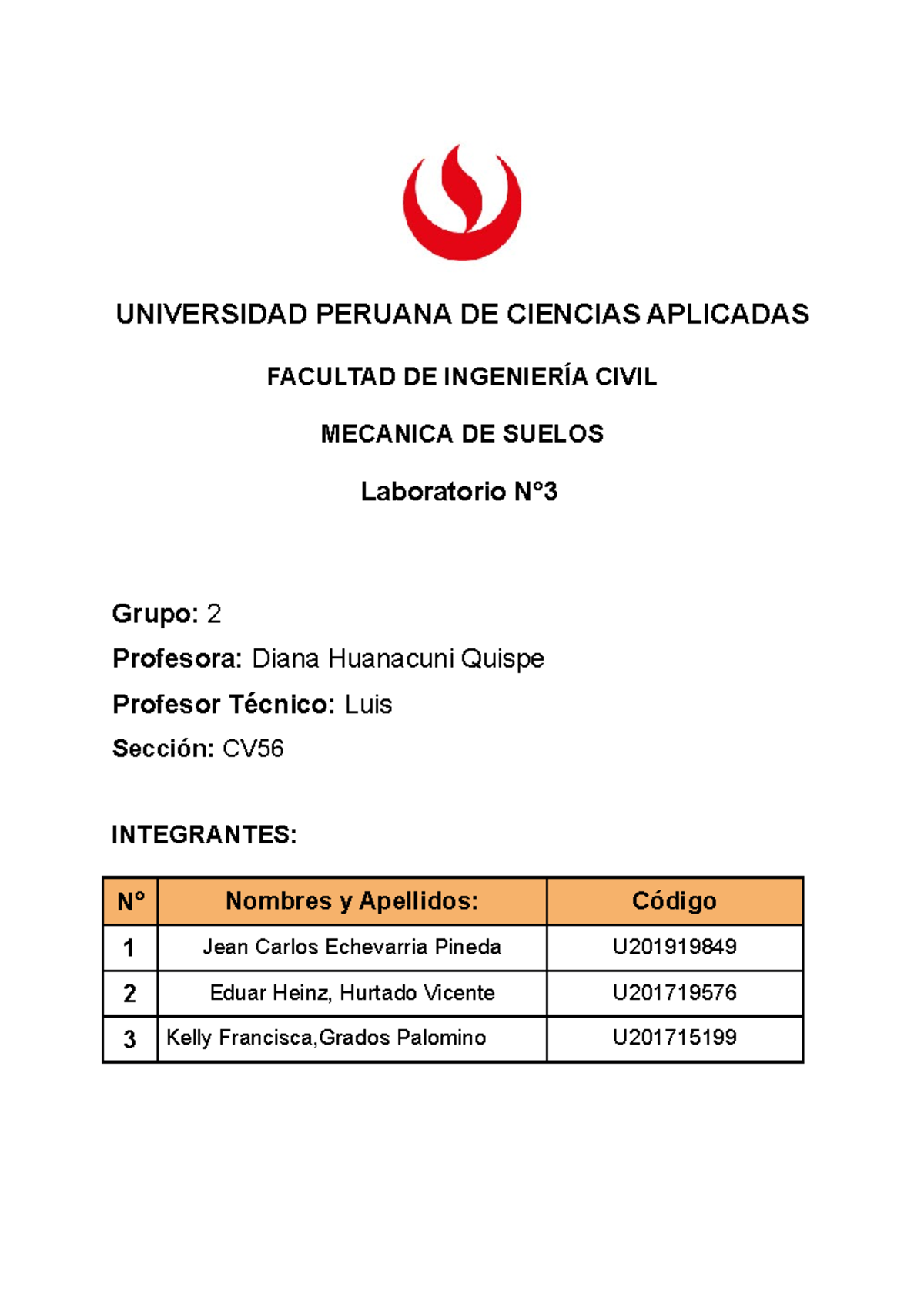 Mecanica de suelos - Lab N3- CV56 - UNIVERSIDAD PERUANA DE CIENCIAS ...