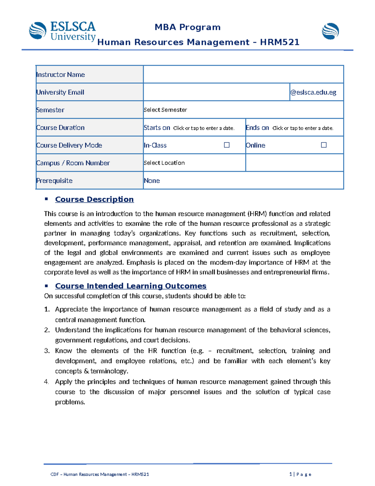 03-Core-Human Resources Management-HRM521 - MBA Program Human Resources ...