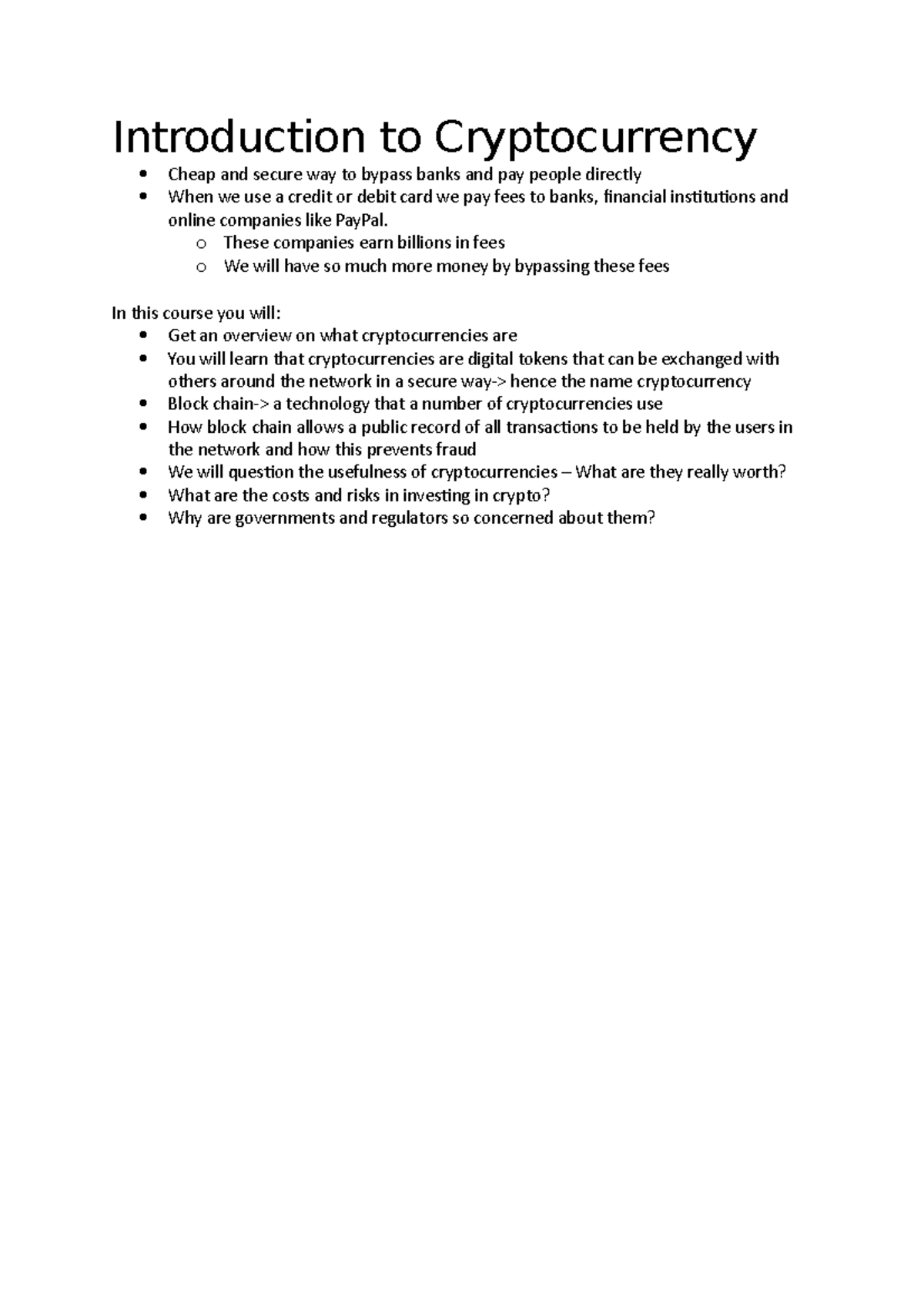 Introduction to Cryptocurrency - o These companies earn billions in ...