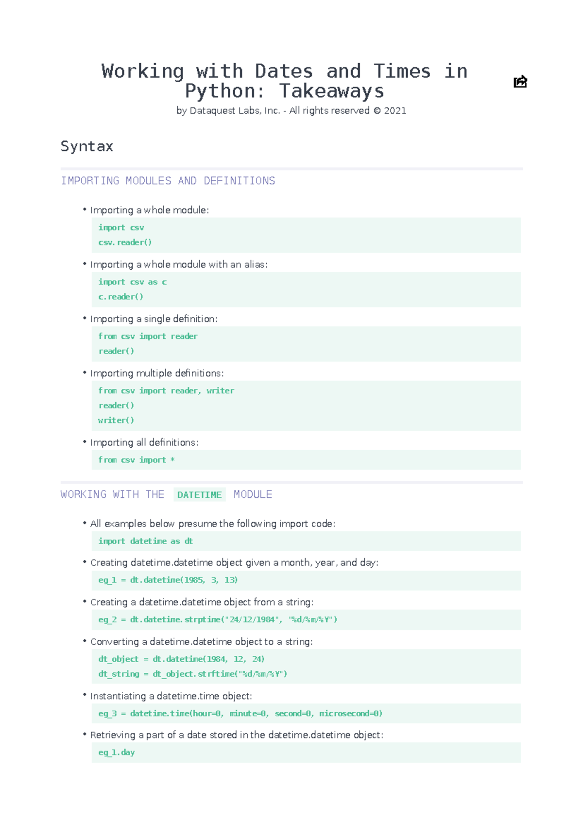 Mission 4 - yes - Working with Dates and Times in Python: Takeaways by ...