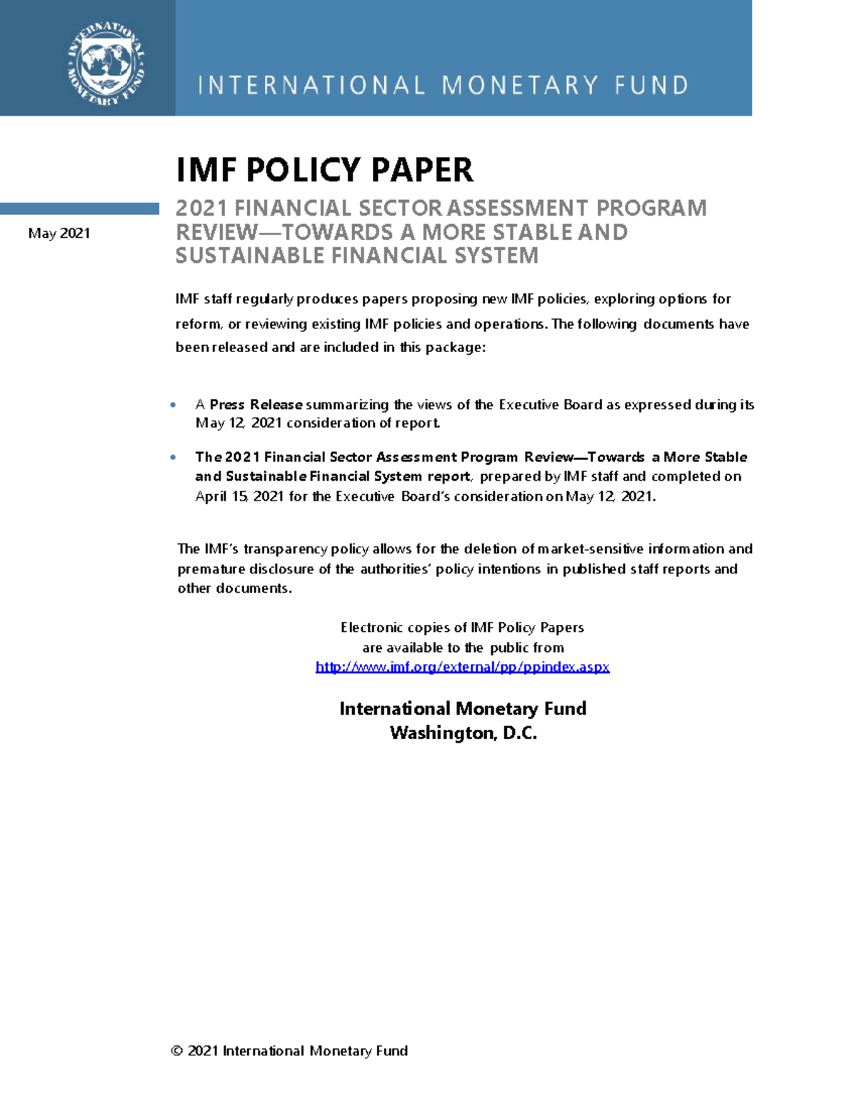 PPEA2021040 - For reference only - © 2021 International Monetary Fund ...