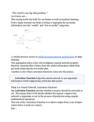Sigmoid Neurons - The building block of the deep neural networks is called the sigmoid neuron ...