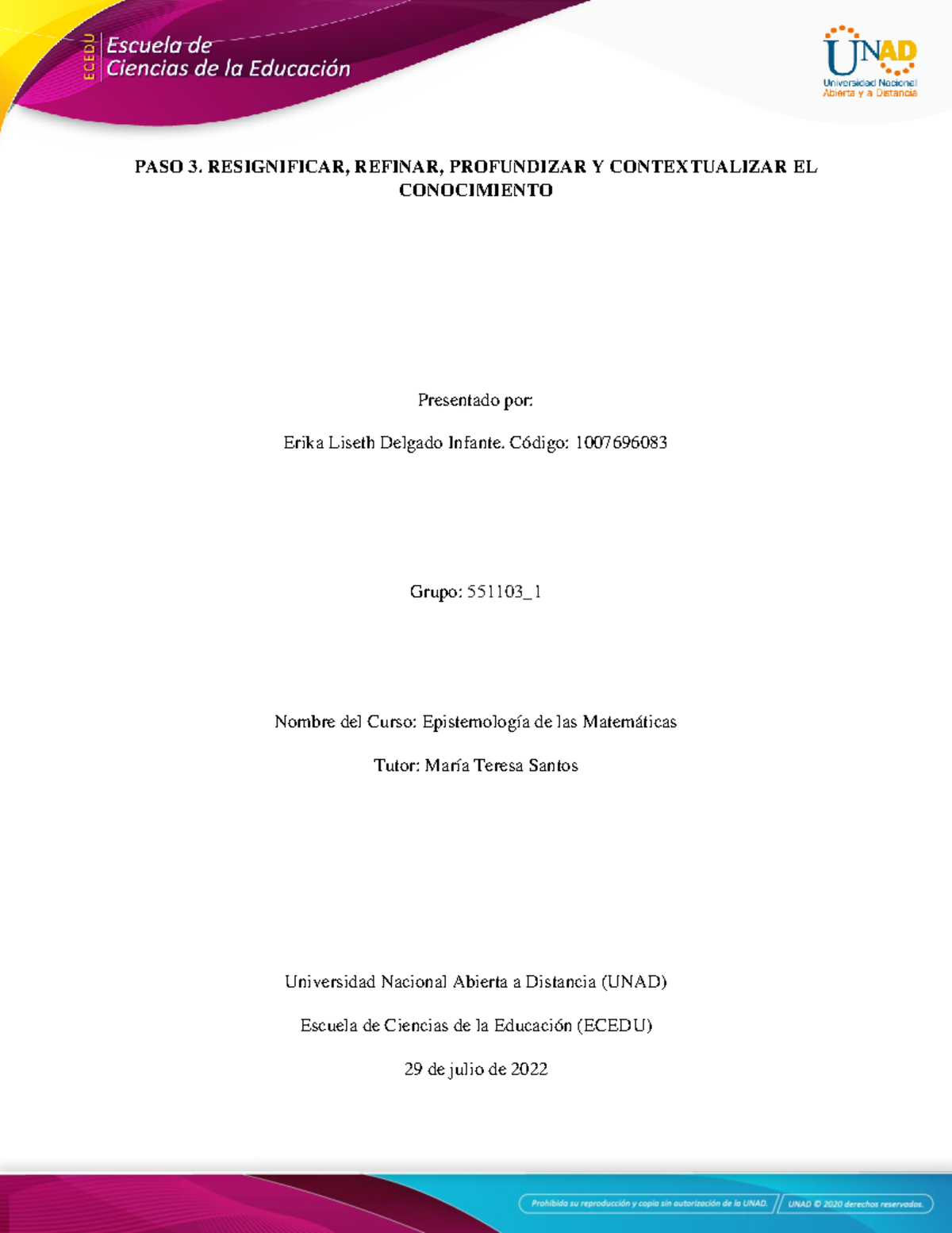 PASO 3 Erika Delgado 551103 1 - PASO 3. RESIGNIFICAR, REFINAR ...