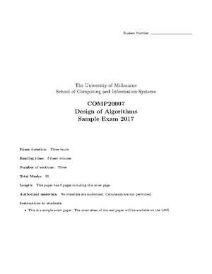 Mst 2021 v4 solns - School of Computing and Information Systems COMP20007 Design of Algorithms ...