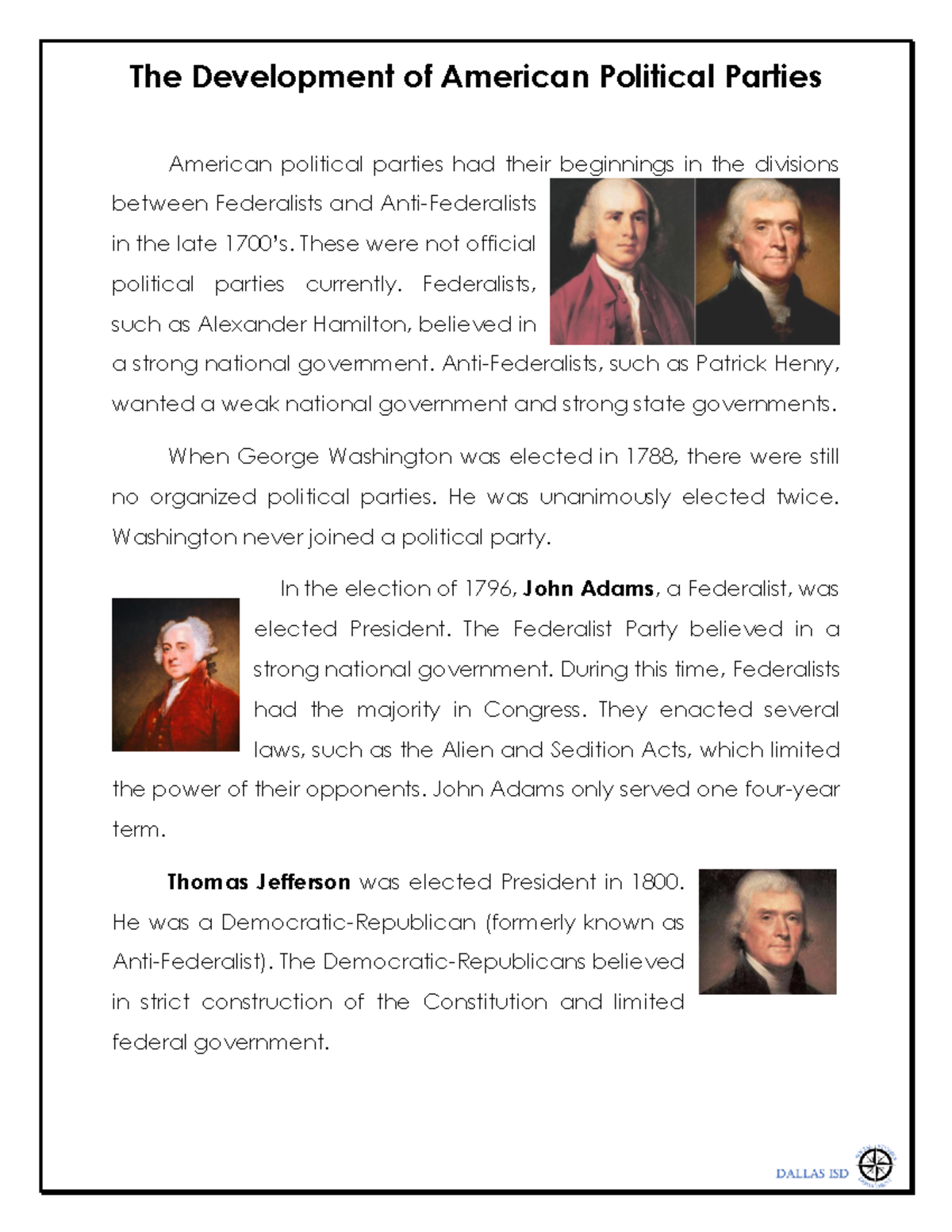 Aa Darius Winston - The Development of Political Partiesthe - The ...