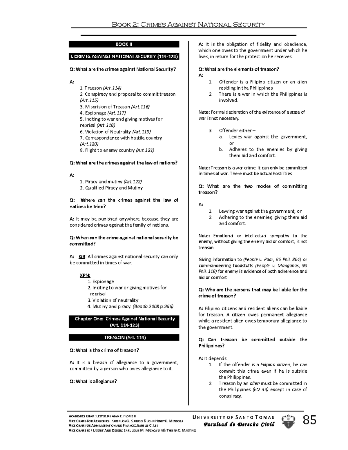 UST Golden Notes 2011 Criminal Law Book - BOOK 2: Crimes Against ...