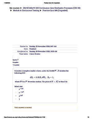 WQU Quant Prof Test 10 - Sample WQU proficiency test - My courses ...
