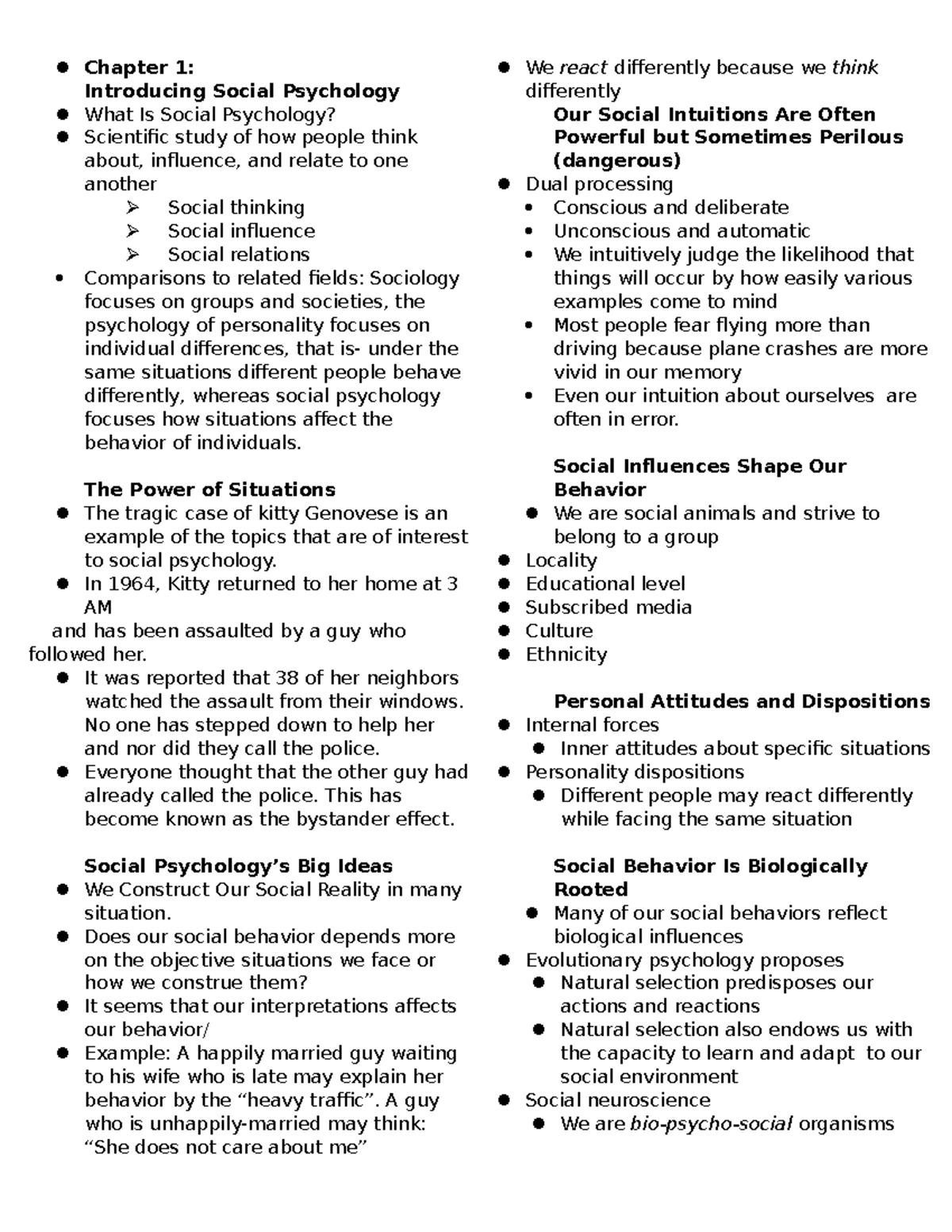 Reviewer for social psych - Chapter 1: Introducing Social Psychology ...